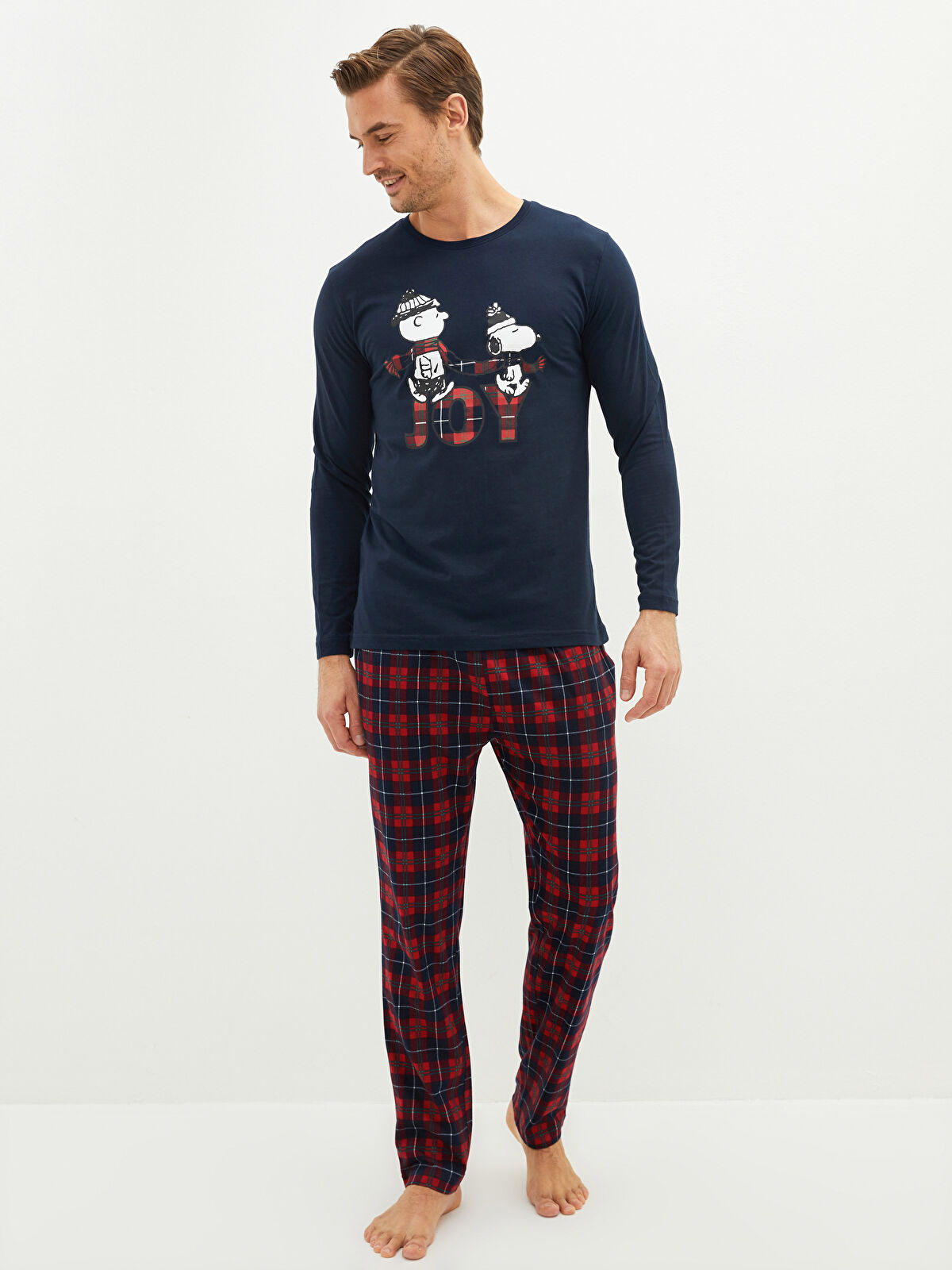 LCW DREAM Standart Kalıp Erkek Snoopy Baskılı Pijama Takımı