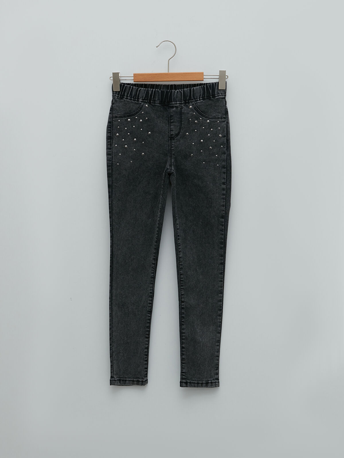 Beli Lastikli Super Skinny Fit Kız Çocuk Jean Pantolon