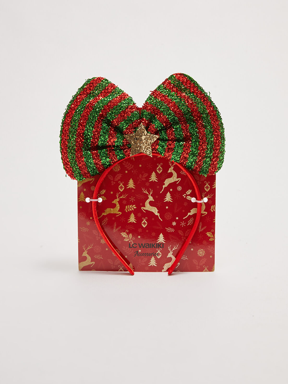 Kız Çocuk Yılbaşı Temalı Fiyonklu Işıltılı Taç