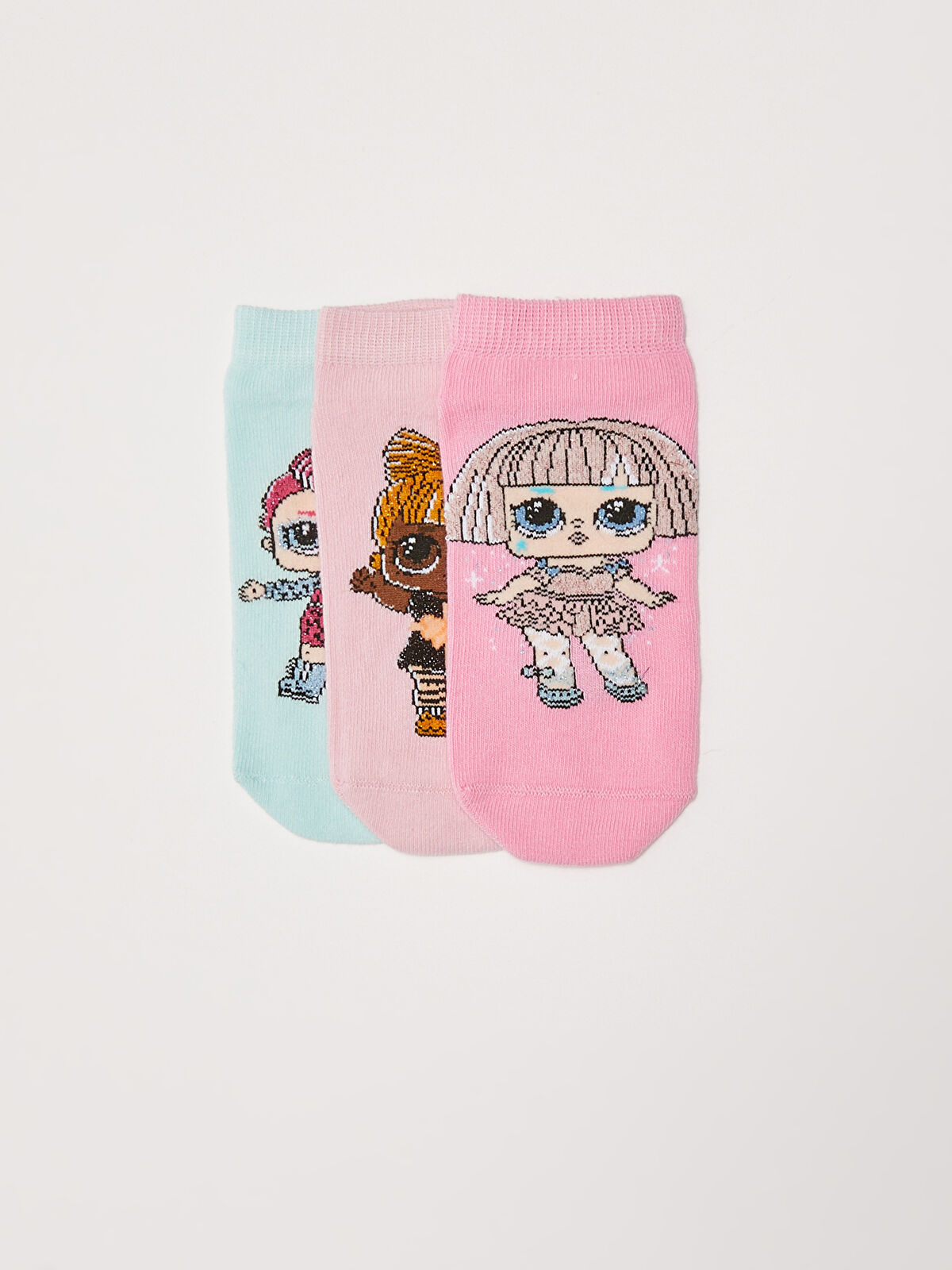 LOL Surprise OMG Lisanslı Kız Çocuk Patik Çorap 3'lü LOL Surprise OMG Lisanslı Kız Çocuk Patik Çorap 3'lü