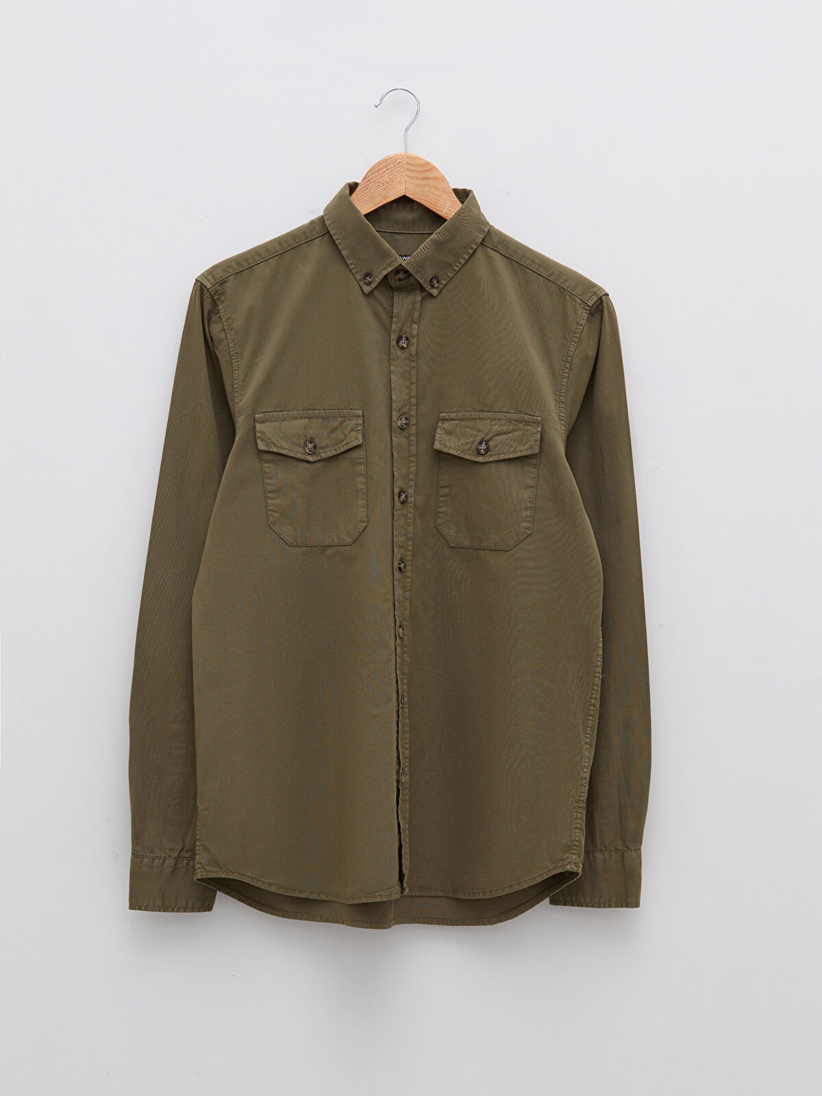 LCW BASIC Regular Fit Uzun Kollu Gabardin Erkek Gömlek
