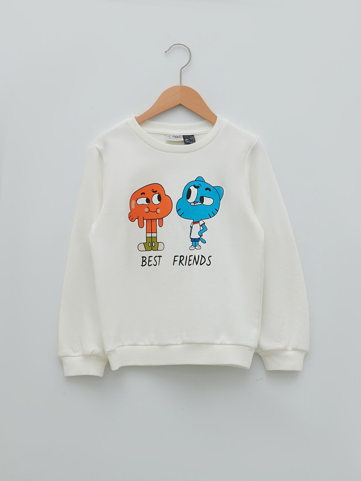 Bisiklet Yaka Gumball Baskılı Uzun Kollu Kız Çocuk Sweatshirt Bisiklet Yaka Gumball Baskılı Uzun Kollu Kız Çocuk Sweatshirt