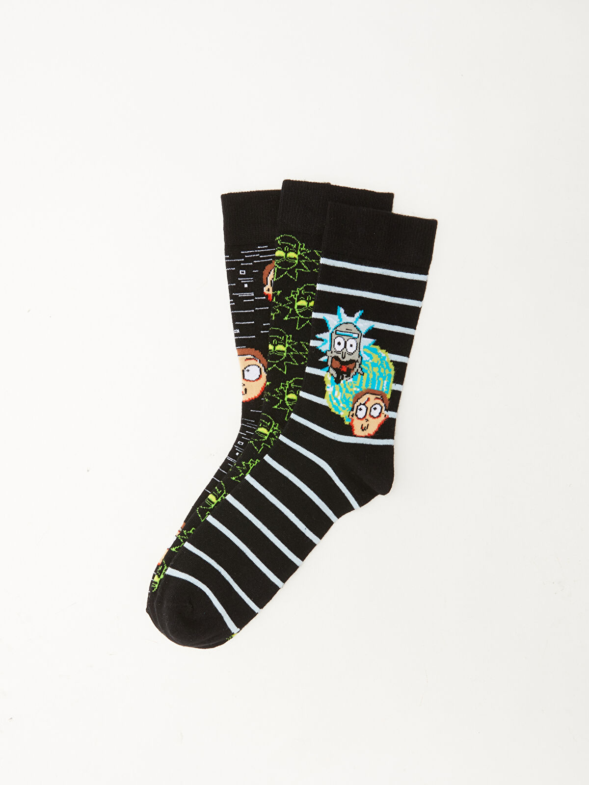 Rick ve Morty Baskılı Erkek Soket Çorap 3'lü