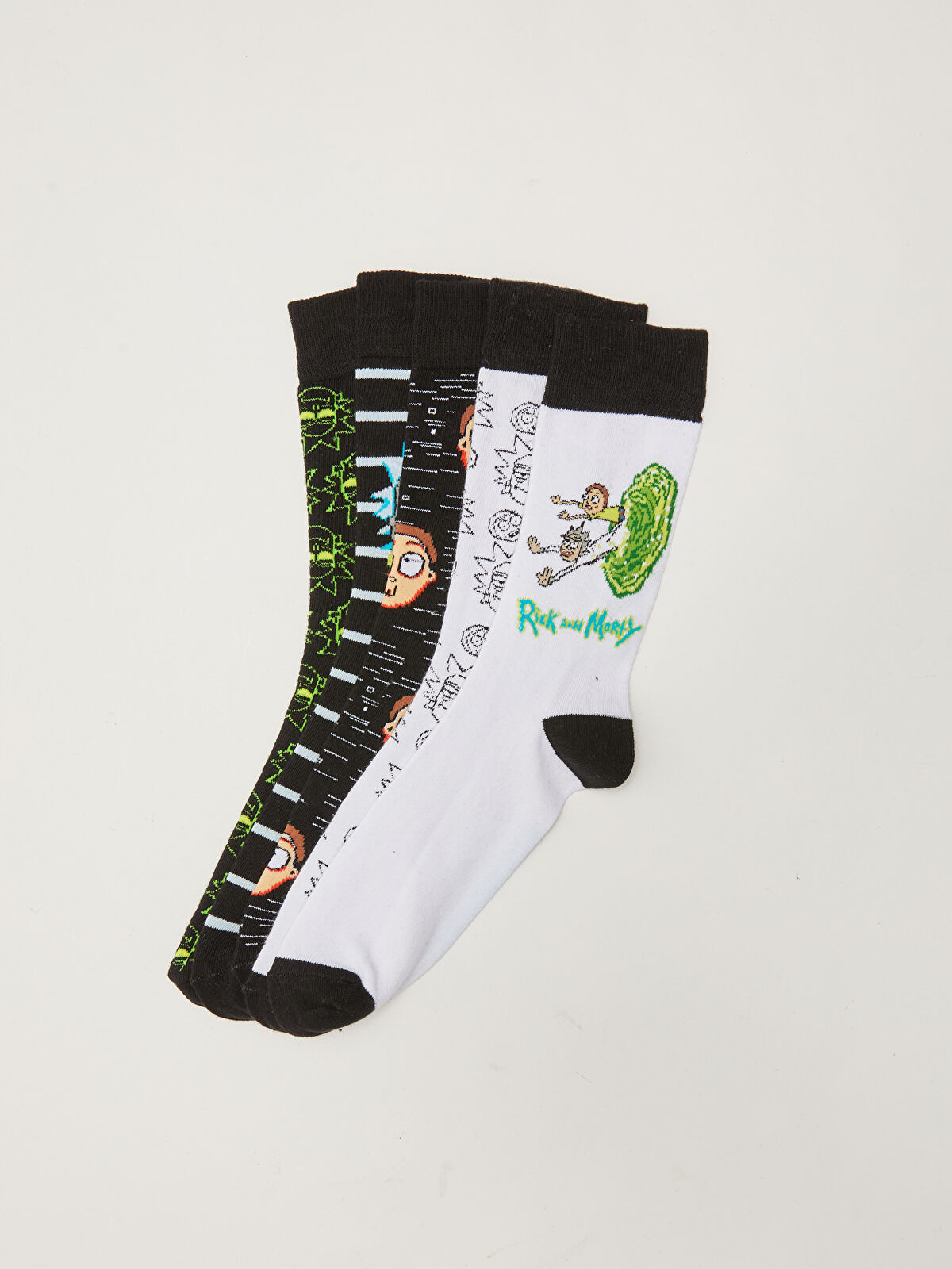 Rick and Morty Baskılı Erkek Soket Çorap 5'li
