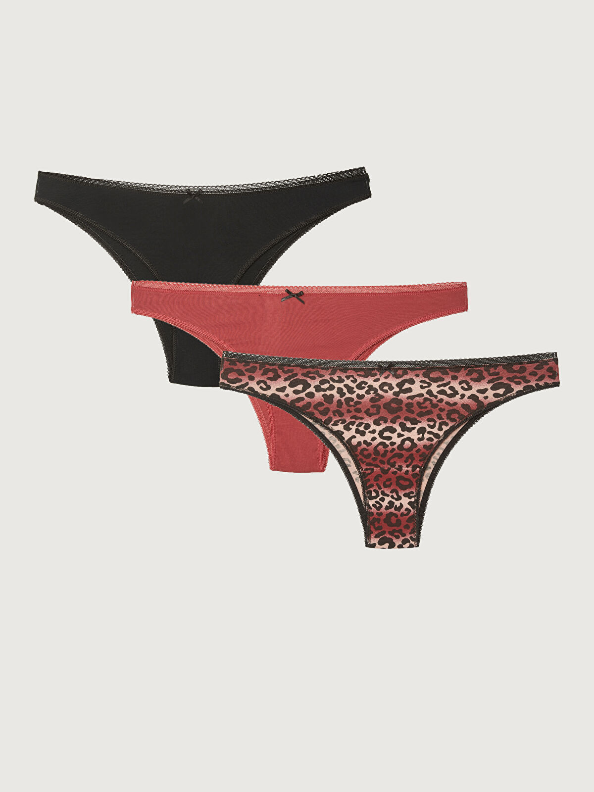 LCW DREAM Desenli Fiyonk Detaylı Klasik Külot 3'lü Paket LCW DREAM Desenli Fiyonk Detaylı Klasik Külot 3'lü Paket