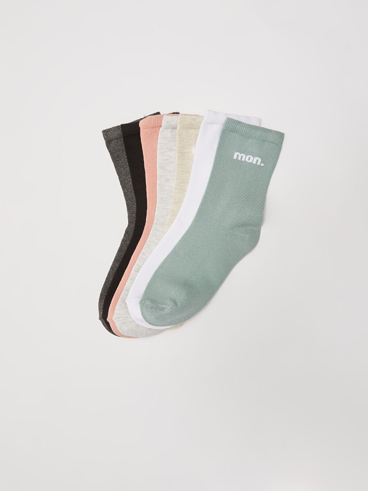 LCW DREAM Baskılı Kadın Soket Çorap 7'li Paket