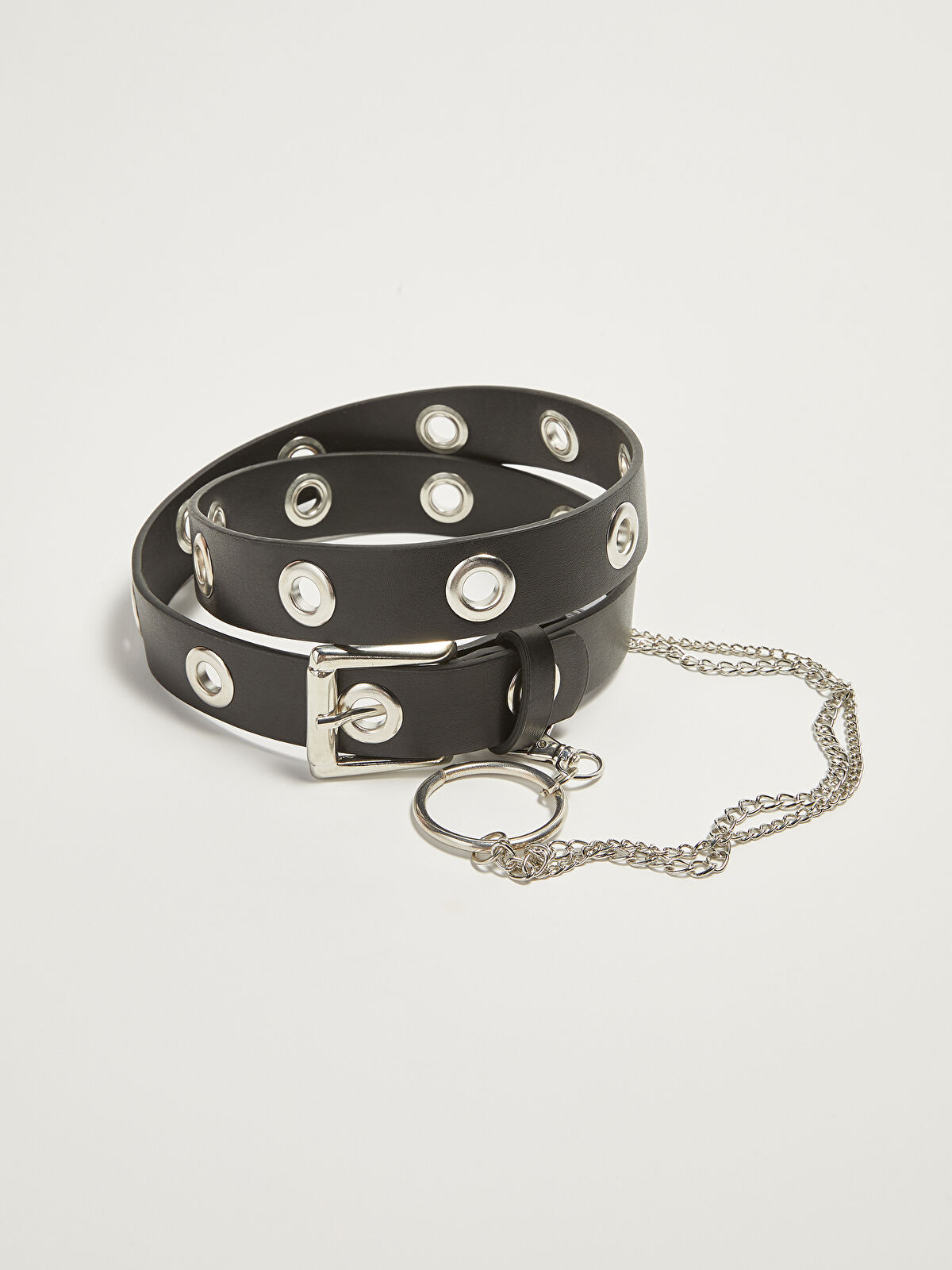 Kız Çocuk Deri Görünümlü Kuş Gözü Detaylı Kemer Kız Çocuk Deri Görünümlü Kuş Gözü Detaylı Kemer