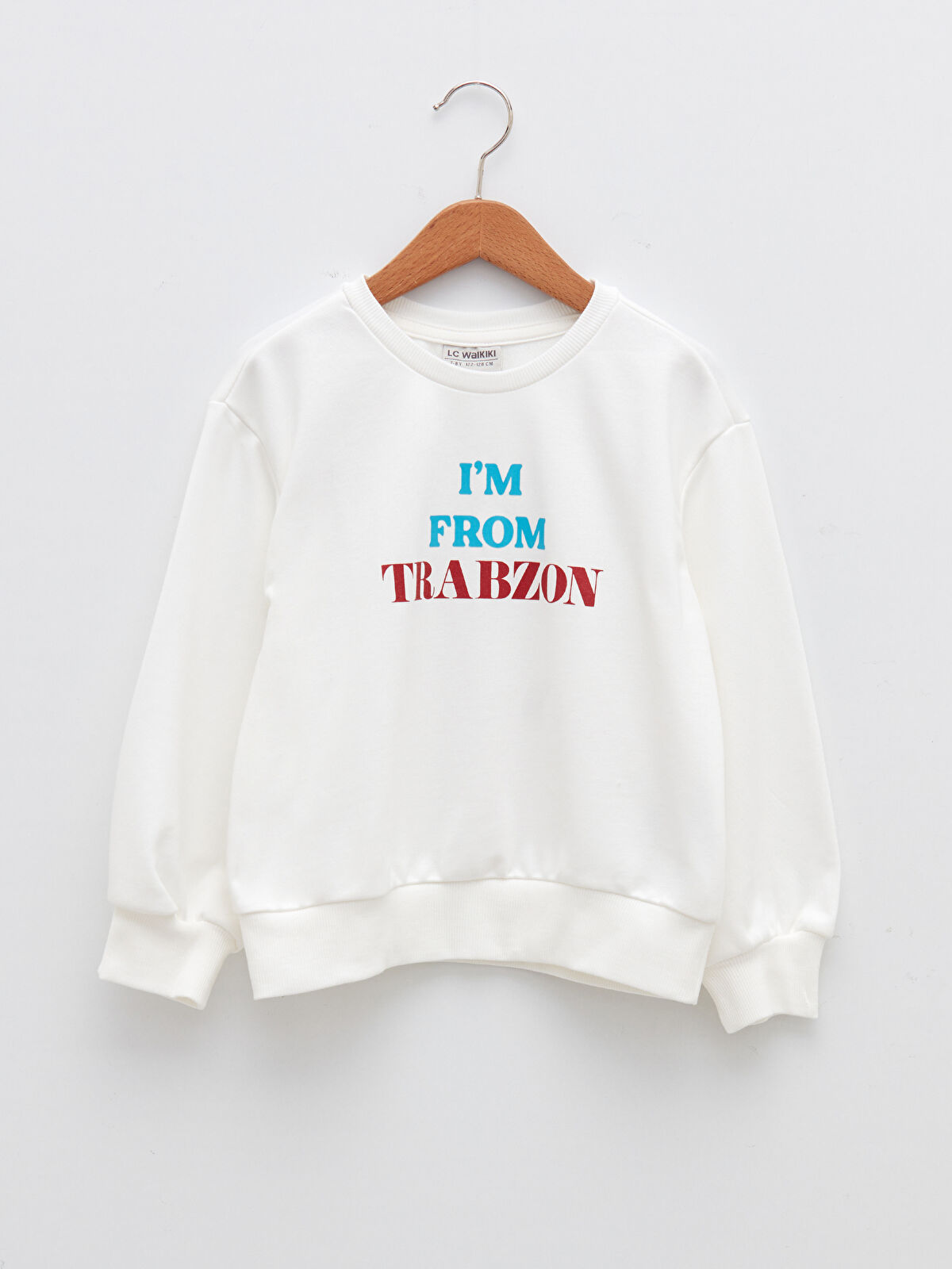 Bisiklet Yaka Trabzon Yazı Baskılı Uzun Kollu Kız Çocuk Sweatshirt Bisiklet Yaka Trabzon Yazı Baskılı Uzun Kollu Kız Çocuk Sweatshirt
