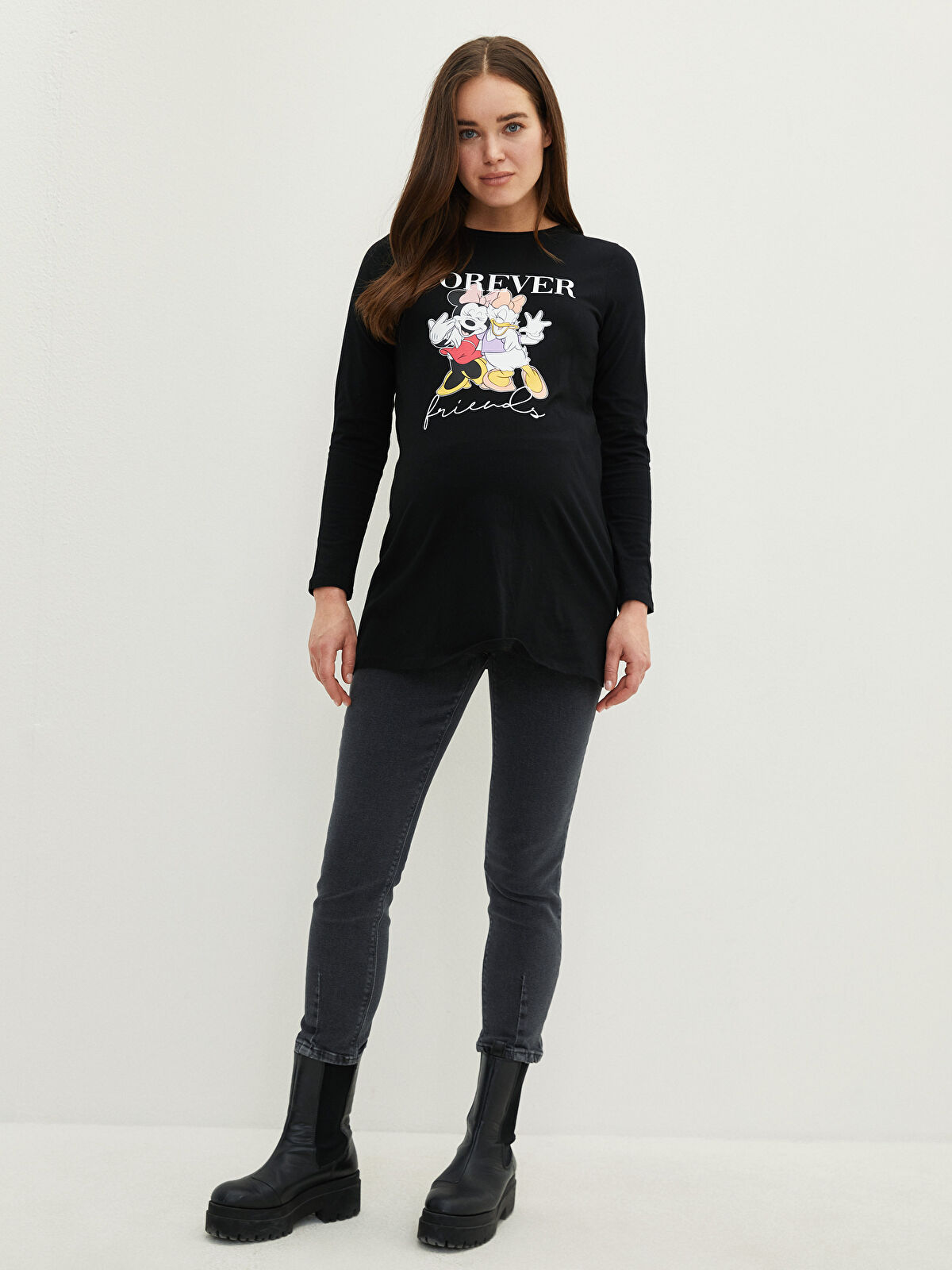 Karın Panelli Standart Fit Düz Kadın Rodeo Jean Pantolon