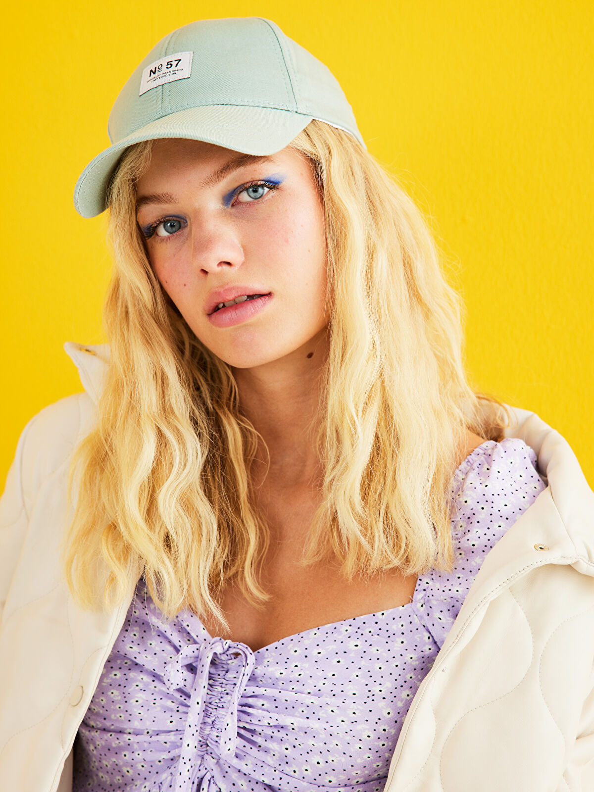 XSIDE Kare Yaka Desenli Uzun Kollu Viskon Kadın Bluz