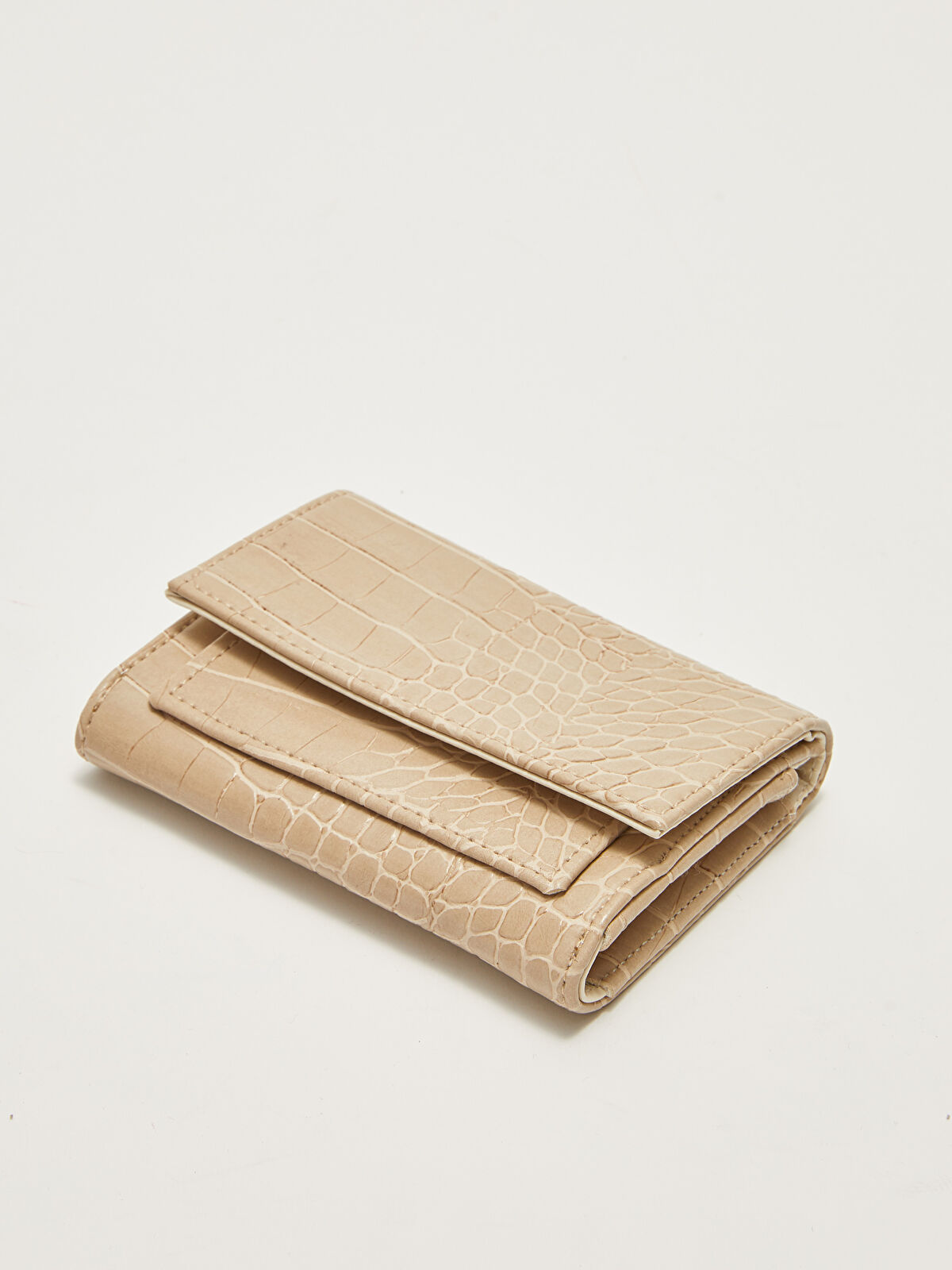 Kendinden Desenli Deri Görünümlü Kadın Cüzdan