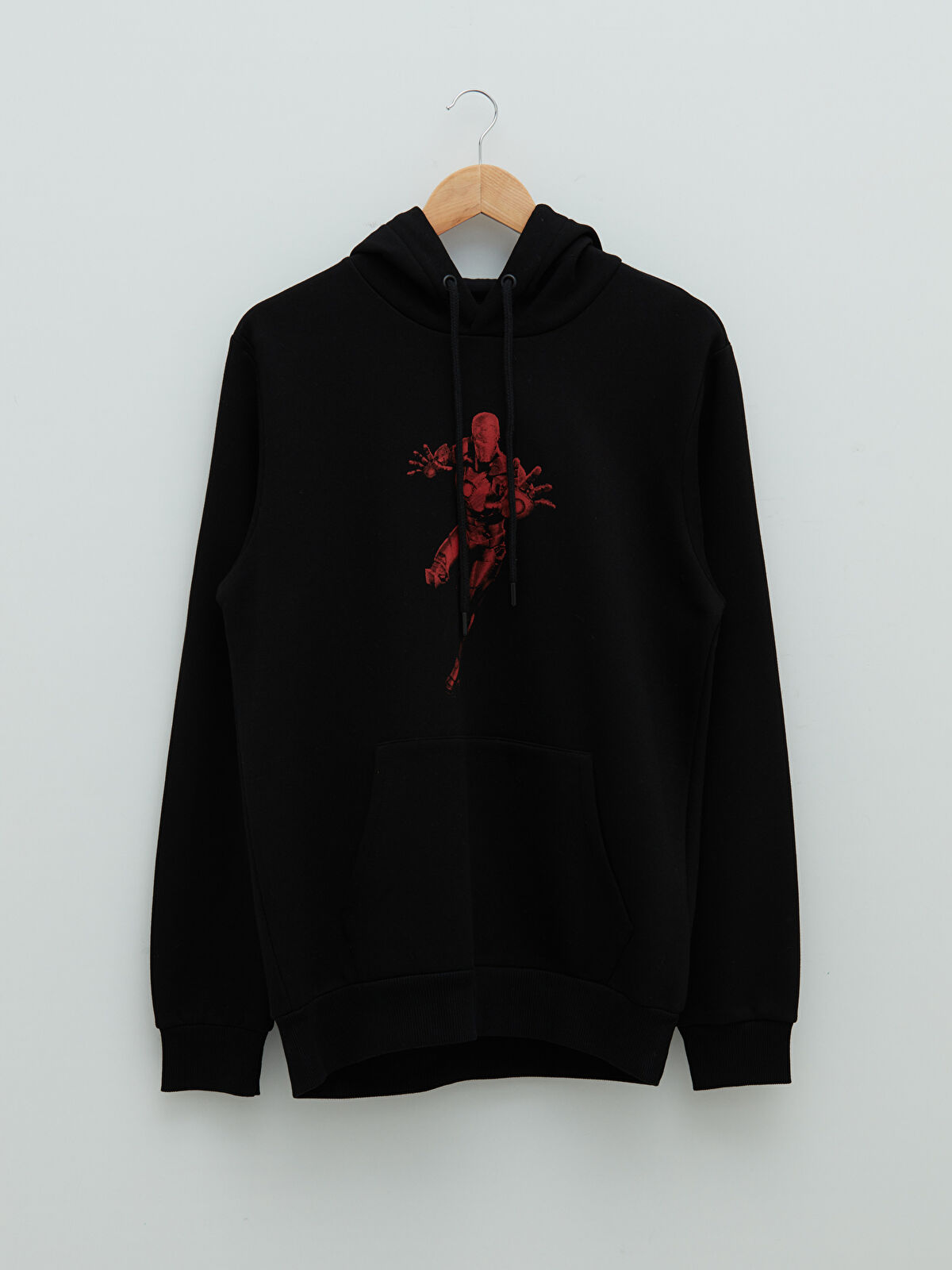 LCW CASUAL Bisiklet Yaka Kısa Kollu Iron Man Baskılı Erkek Sweatshirt