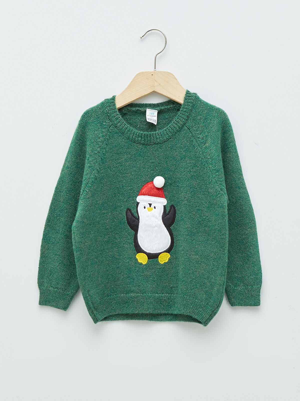 Bisiklet Yaka Uzun Kollu Yılbaşı Temalı Erkek Bebek Kazak