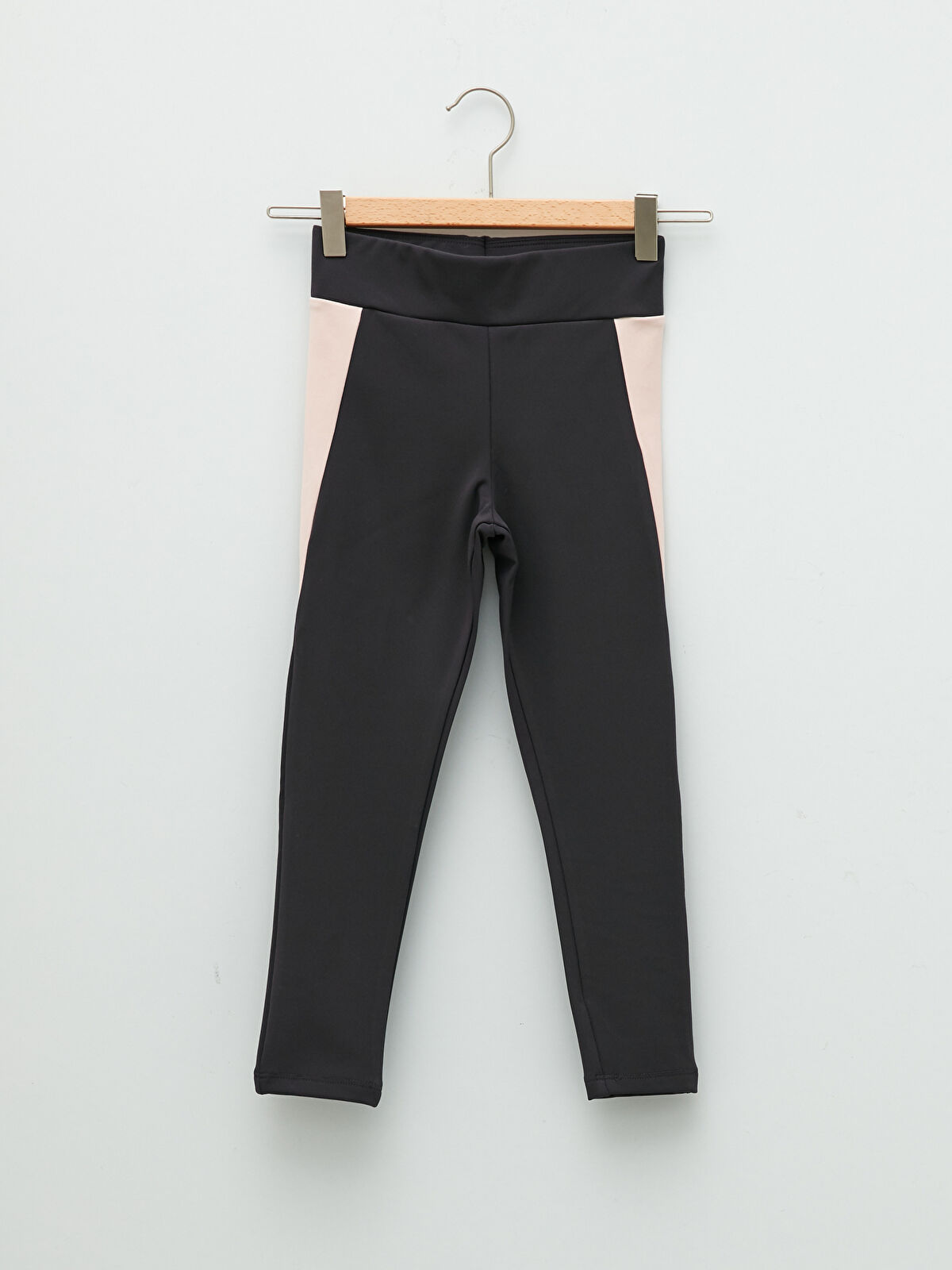 Beli Lastikli Renk Bloklu Kız Çocuk Bilek Boy Tayt Beli Lastikli Renk Bloklu Kız Çocuk Bilek Boy Tayt