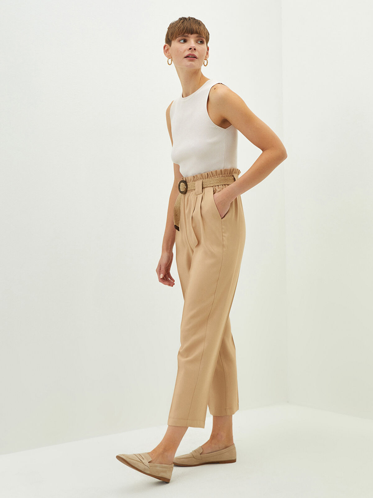 LCW VISION Yüksek Bel Bilek Boy Gabardin Kadın Pantolon