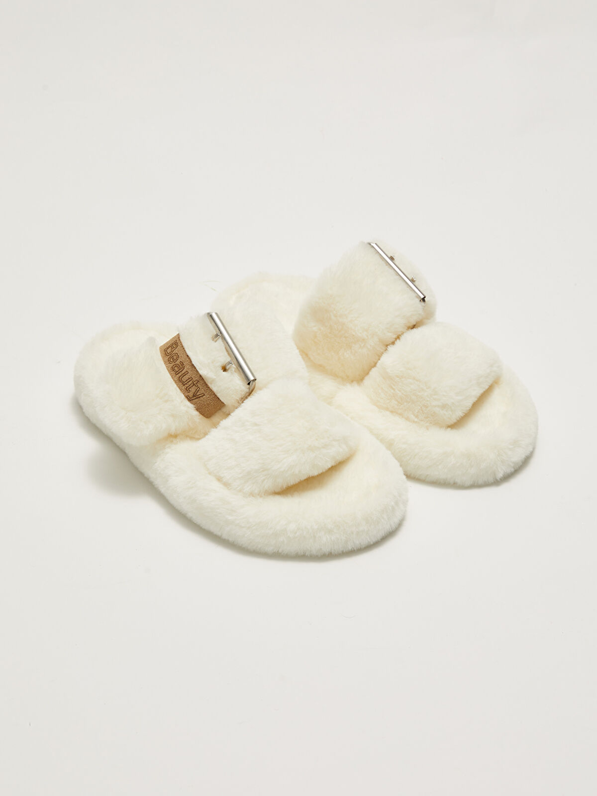 Çift Bantlı Toka Detaylı Kadın Ev Terliği