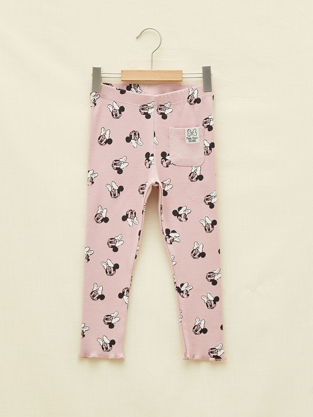 LCW GREEN Minnie Mouse Baskılı Organik Pamuklu Kız Bebek Tayt