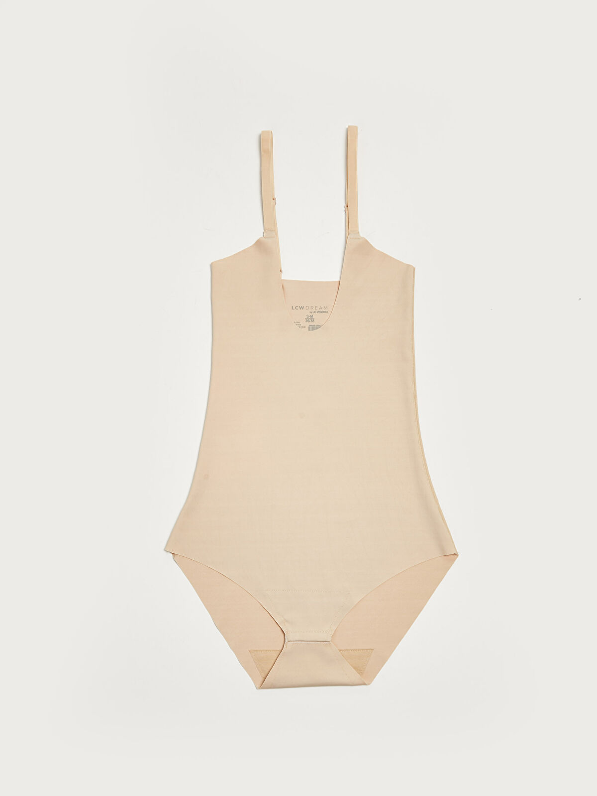 LCW DREAM U Yaka Düz Askılı Kadın Çıtçıtlı Body