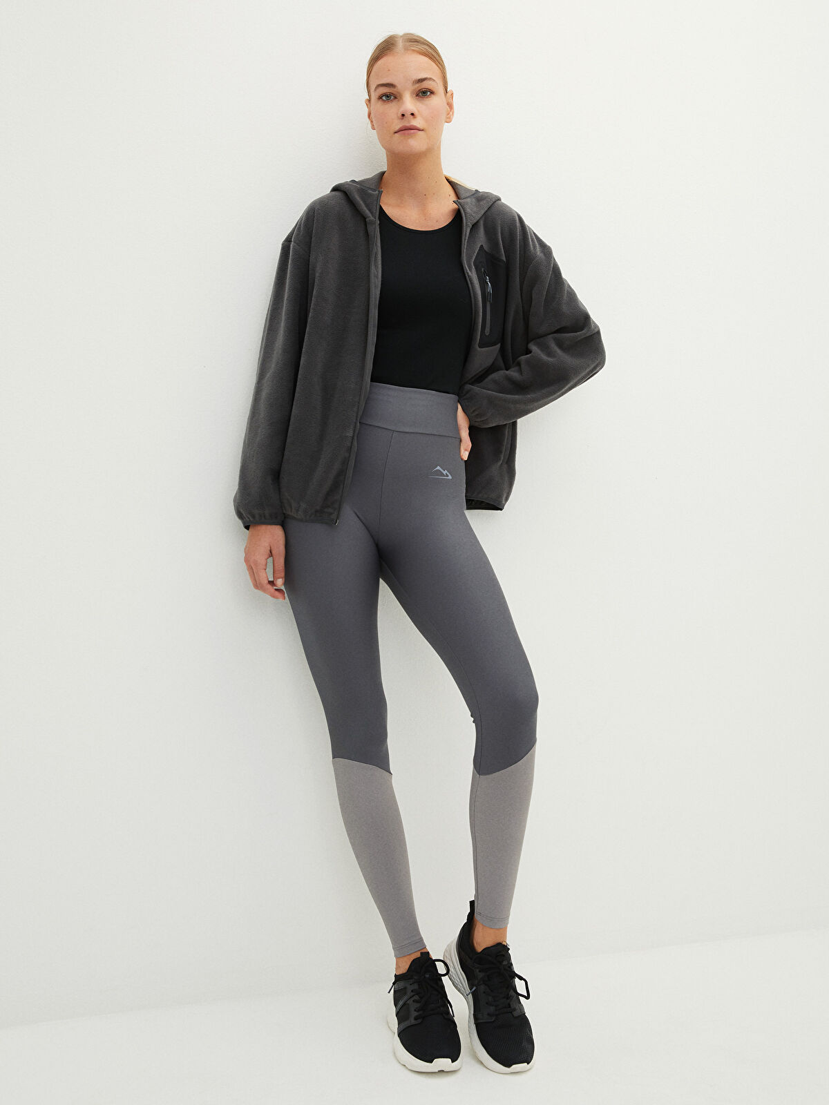 Beli Lastikli Reflektör Baskılı Kadın Outdoor Tayt Beli Lastikli Reflektör Baskılı Kadın Outdoor Tayt