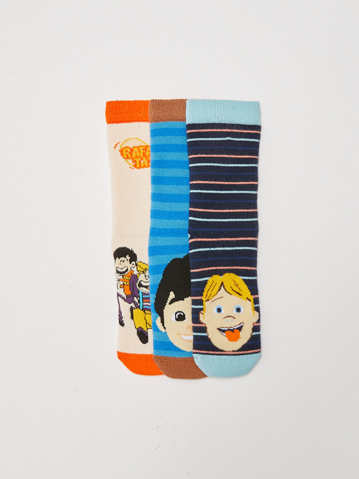 Rafadan Tayfa Desenli Erkek Çocuk Havlu Soket Çorap 3'lü