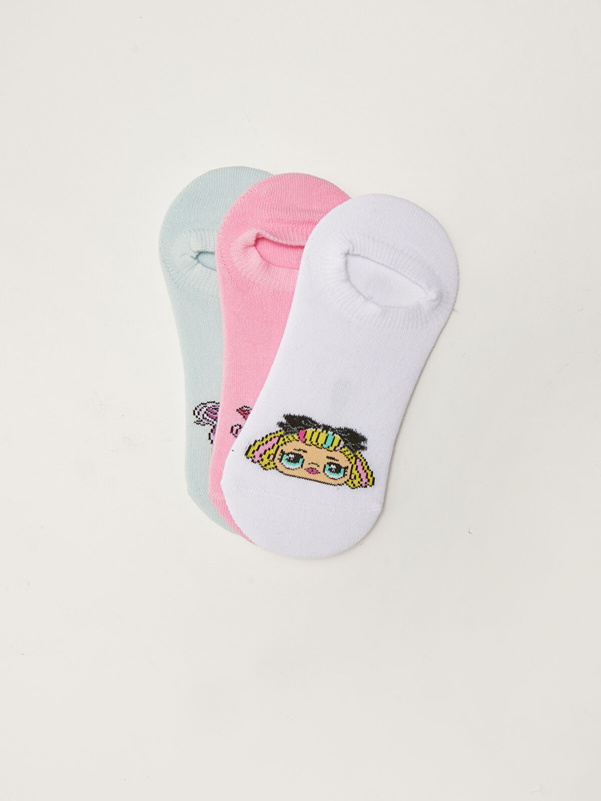 LOL Surprise OMG Lisanslı Kız Çocuk Patik Çorap 3'lü LOL Surprise OMG Lisanslı Kız Çocuk Patik Çorap 3'lü