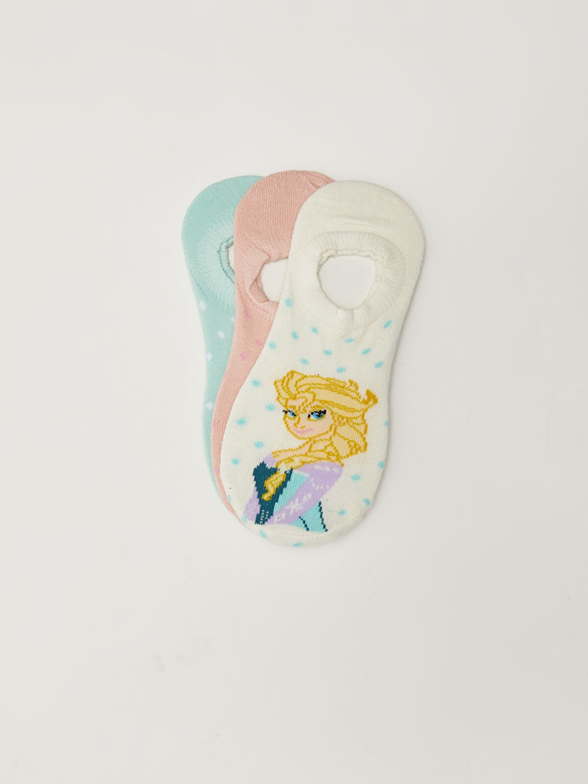 Frozen Desenli Kız Çocuk Patik Çorap 3'lü