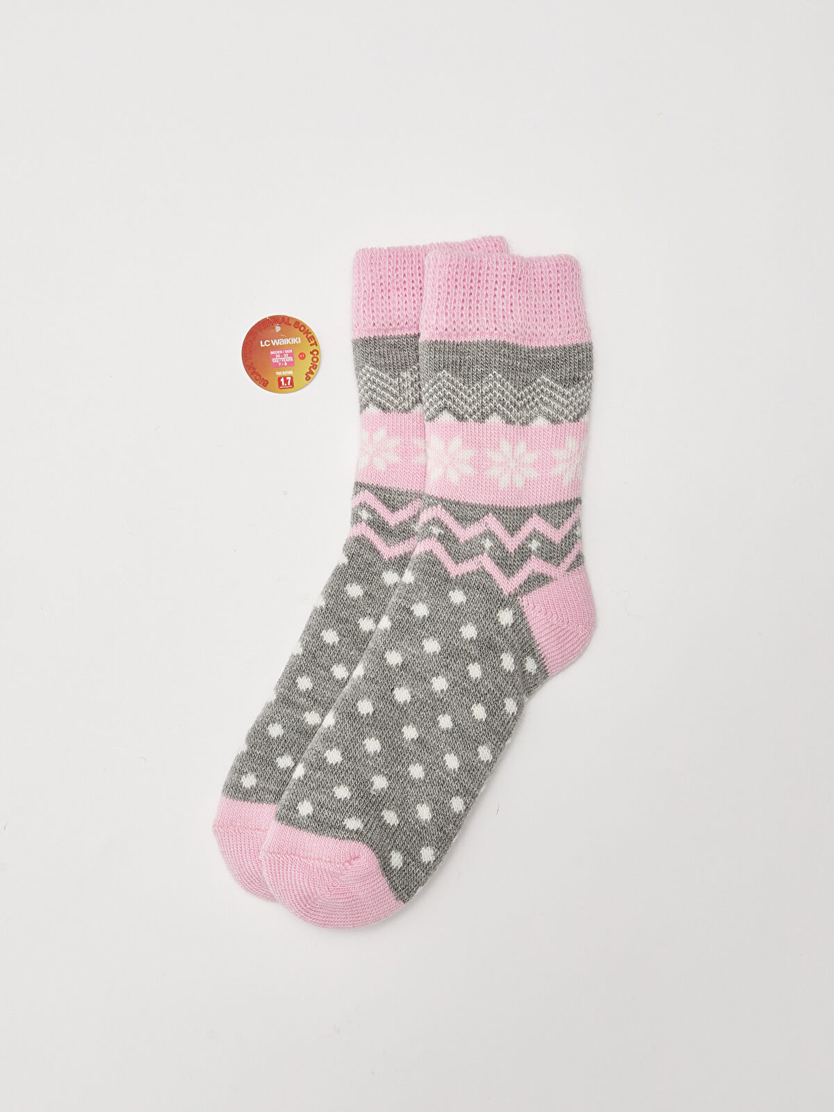 Desenli Termal Kız Çocuk Soket Çorap Desenli Termal Kız Çocuk Soket Çorap