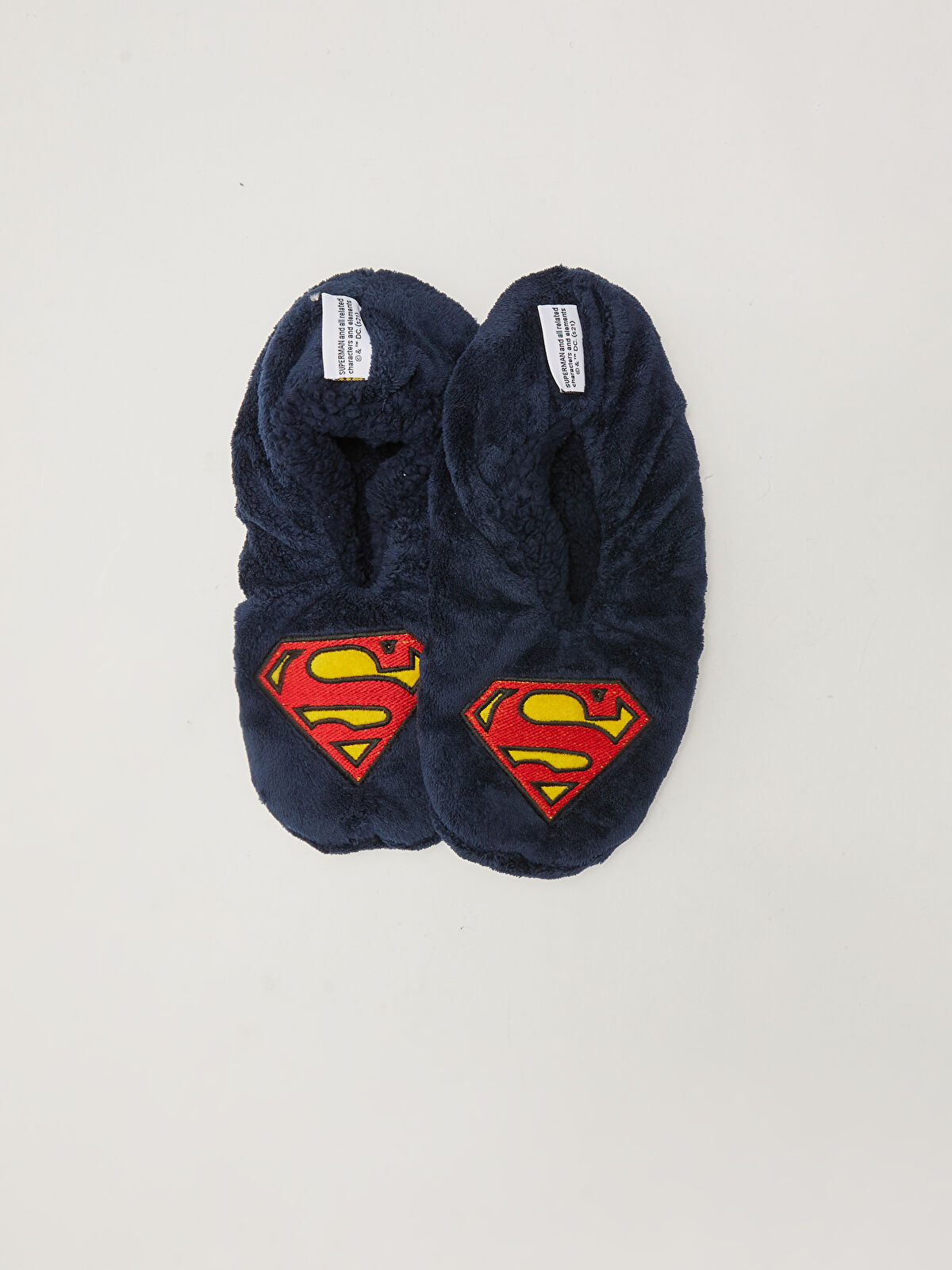 Süperman Baskılı Pelüş Kalın Erkek Ev Çorabı