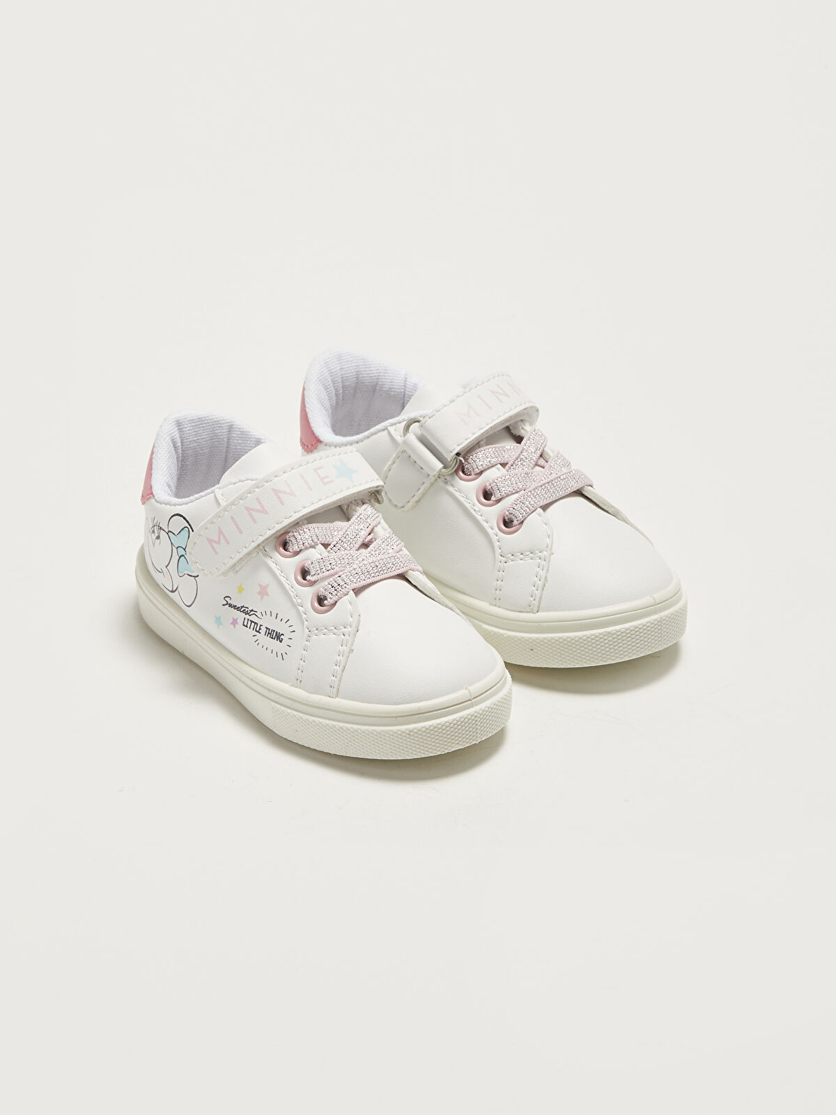 Minnie Mouse Lisanslı Cırt Cırtlı Kız Bebek Spor Ayakkabı
