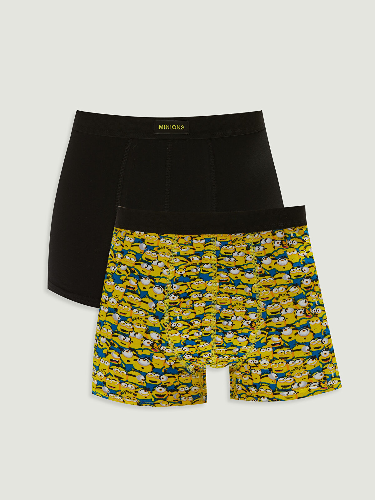 LCW DREAM Standart Kalıp Esnek Kumaş Minyonlar Baskılı Erkek Boxer 2'li LCW DREAM Standart Kalıp Esnek Kumaş Minyonlar Baskılı Erkek Boxer 2'li