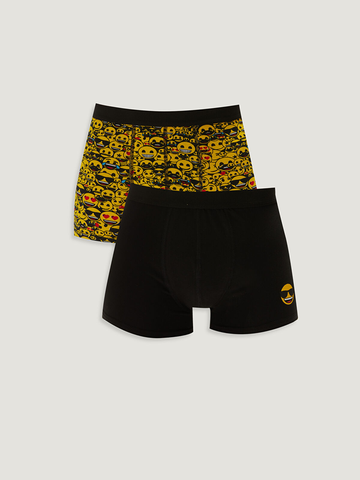 LCW DREAM Standart Kalıp Emoji Baskılı Erkek Boxer 2'li
