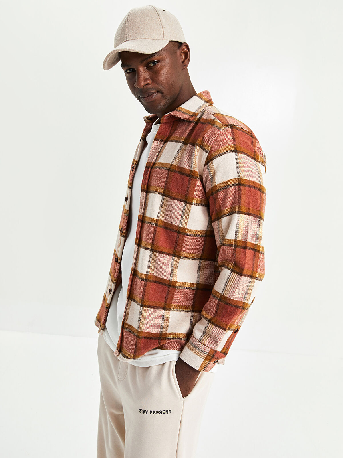 XSIDE Regular Fit Uzun Kollu Ekose Erkek Gömlek Ceket