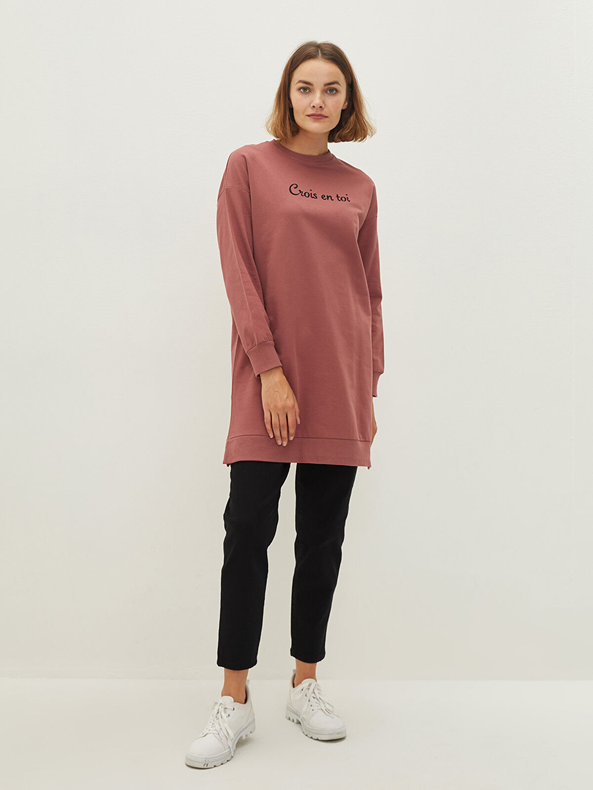 MODEST Rahat Kalıp Düz Cep Detaylı Gabardin Kumaş Kadın Pantolon