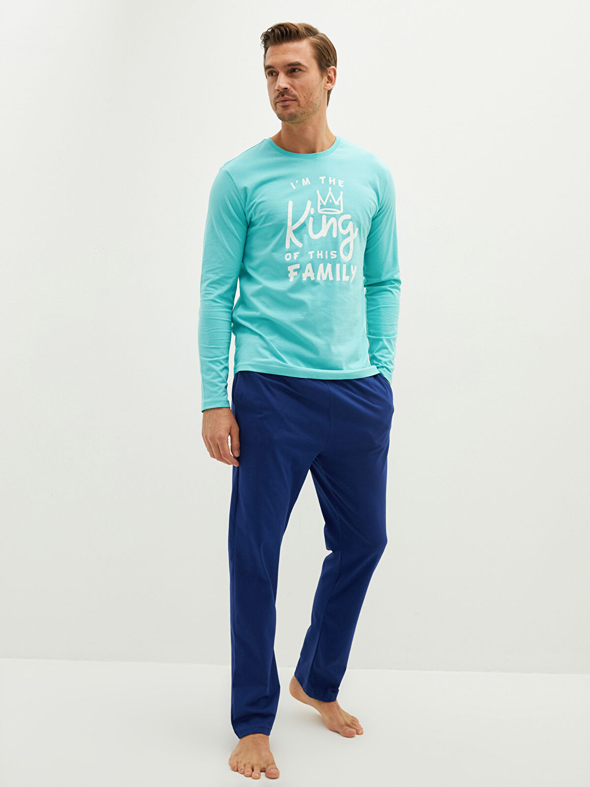 LCW DREAM Standart Kalıp Baskılı Pamuklu Erkek Pijama Takımı LCW DREAM Standart Kalıp Baskılı Pamuklu Erkek Pijama Takımı