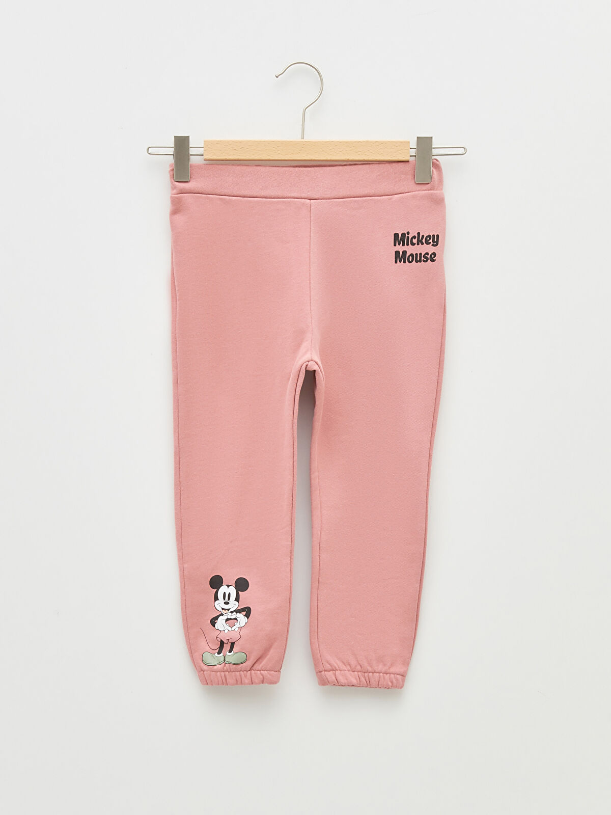 Beli Lastikli Mickey Mouse Baskılı Kız Bebek Eşofman Alt