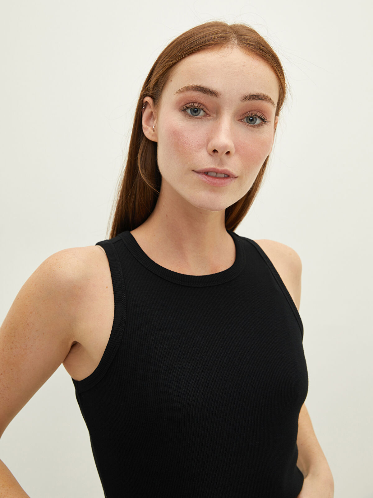 LCW BASIC Bisiklet Yaka Düz Pamuklu Kadın Atlet LCW BASIC Bisiklet Yaka Düz Pamuklu Kadın Atlet