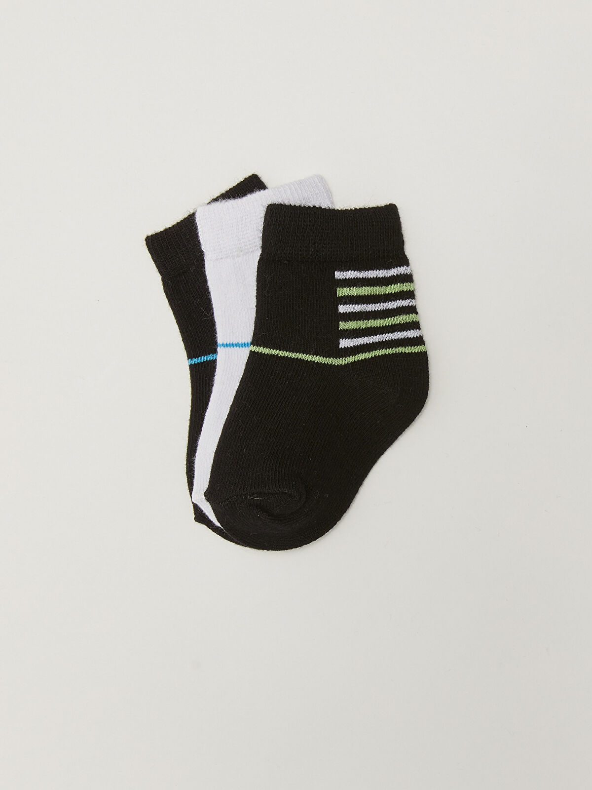 Çizgili Erkek Bebek Soket Çorap 3'lü