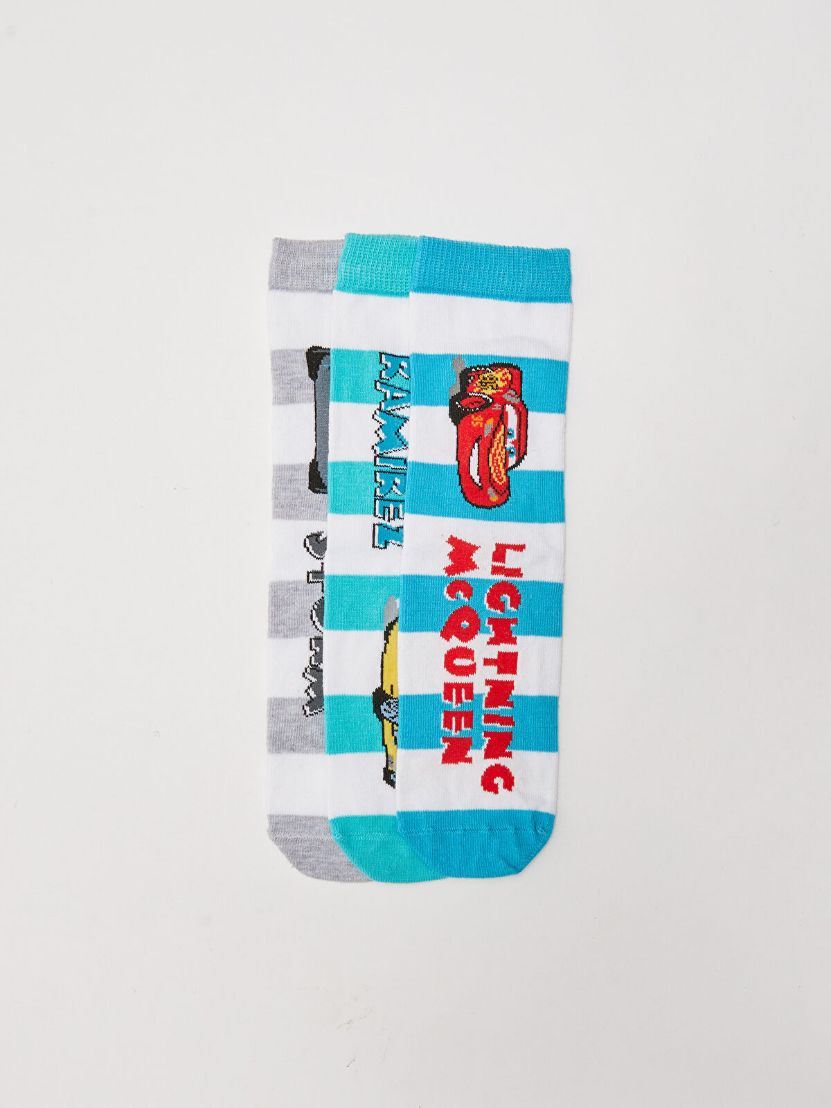 Arabalar Desenli Erkek Çocuk Soket Çorap 3'lü