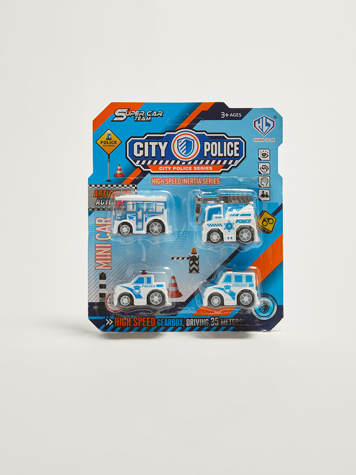 Polis Arabası Oyuncak Seti 4'lü Polis Arabası Oyuncak Seti 4'lü