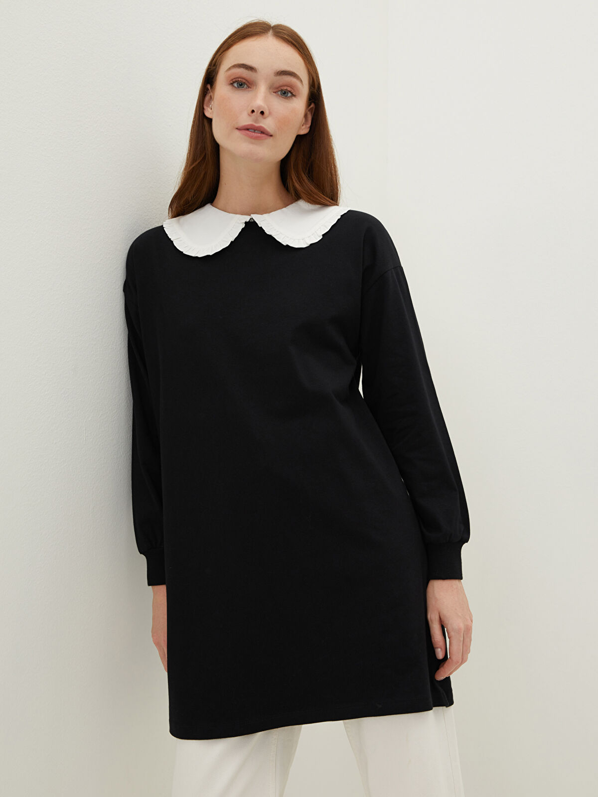 MODEST Bebe Yaka Düz Uzun Kollu Kadın Tunik MODEST Bebe Yaka Düz Uzun Kollu Kadın Tunik