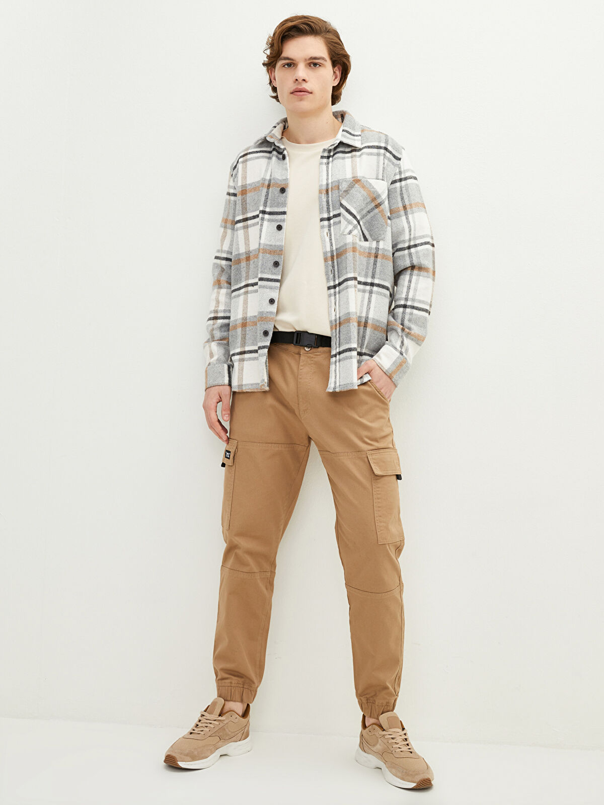 LCW CASUAL Slim Fit Gabardin Erkek Kargo Pantolon