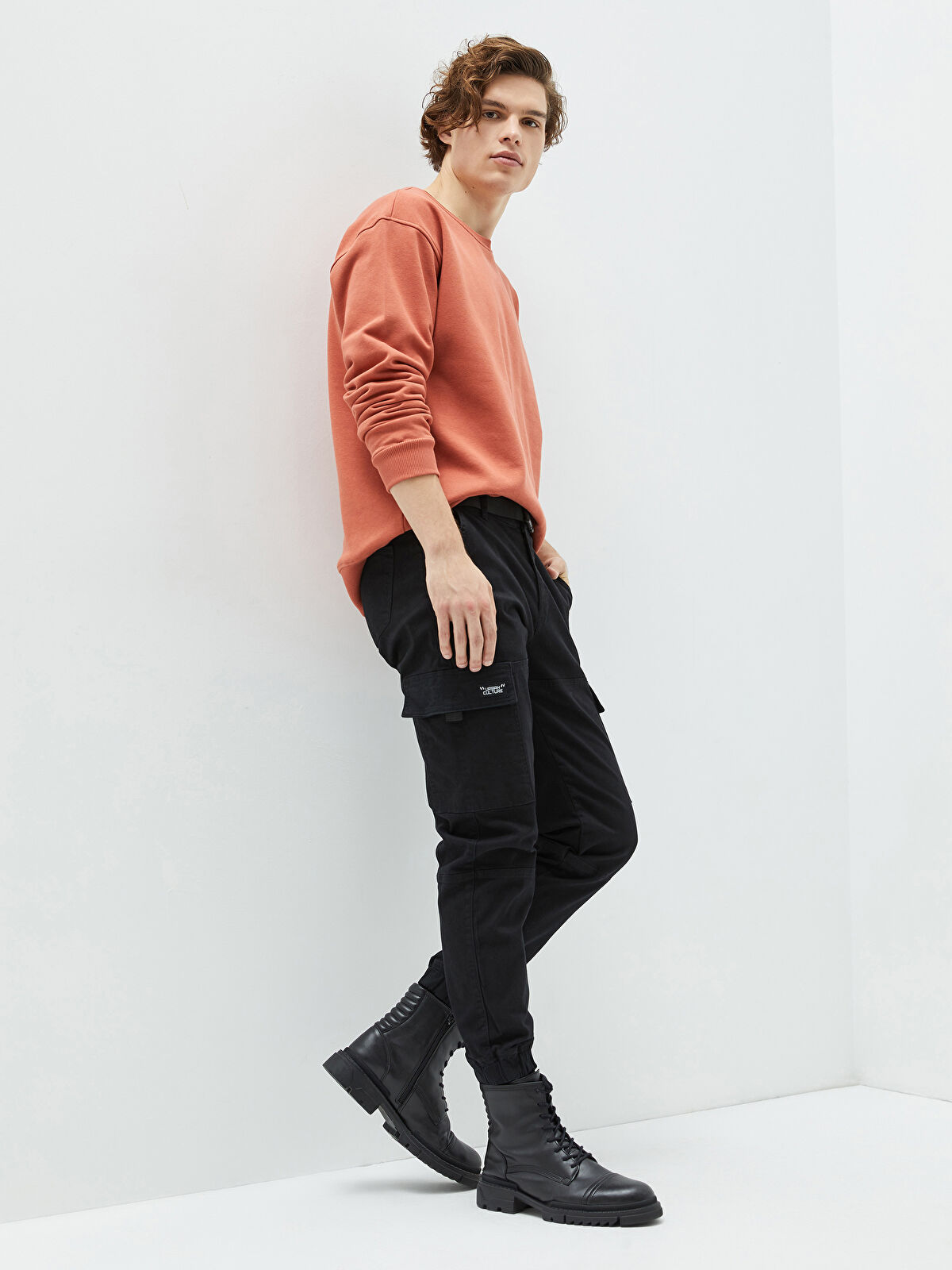 LCW CASUAL Slim Fit Gabardin Erkek Kargo Pantolon