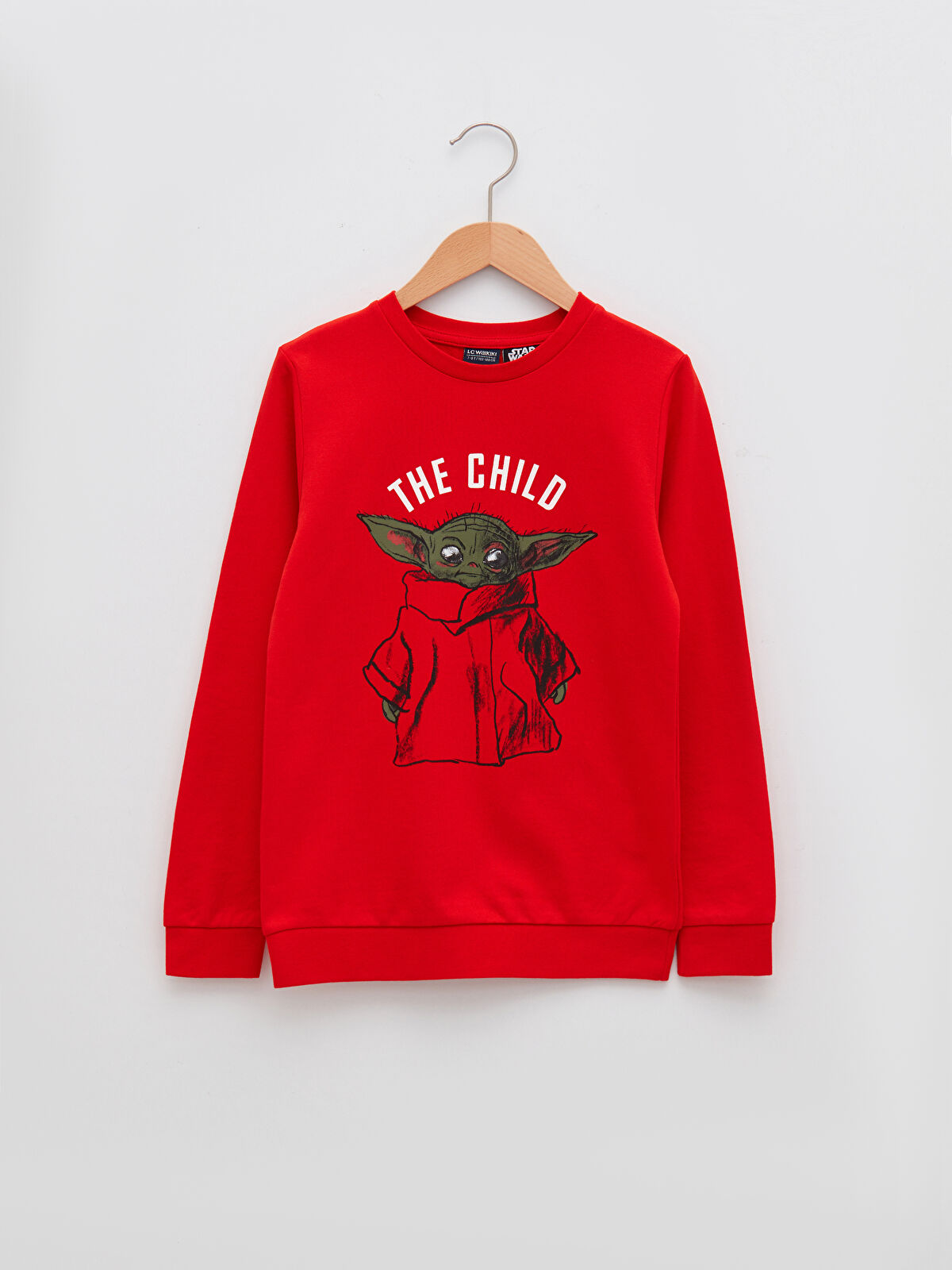 Bisiklet Yaka Star Wars Baskılı Uzun Kollu Erkek Çocuk Sweatshirt