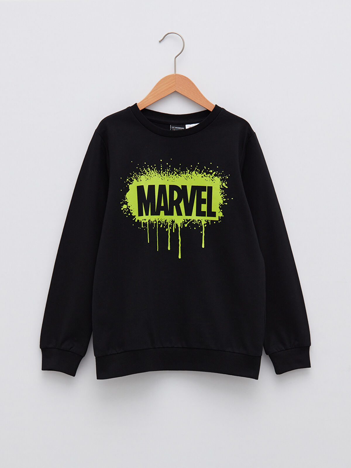 Bisiklet Yaka Marvel Baskılı Uzun Kollu Erkek Çocuk Sweatshirt Bisiklet Yaka Marvel Baskılı Uzun Kollu Erkek Çocuk Sweatshirt