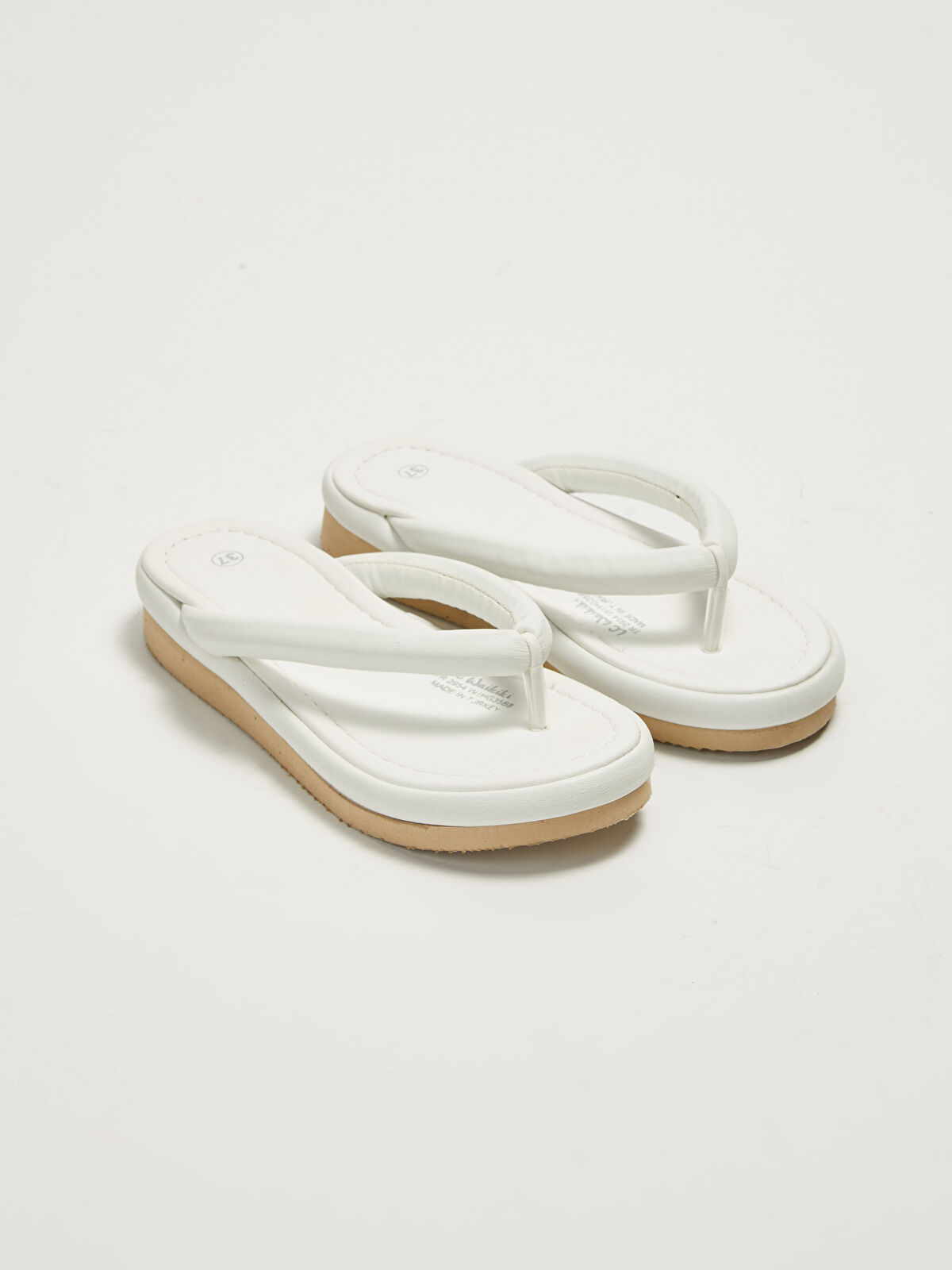 Deri Görünümlü Parmak Arası Kadın Terlik