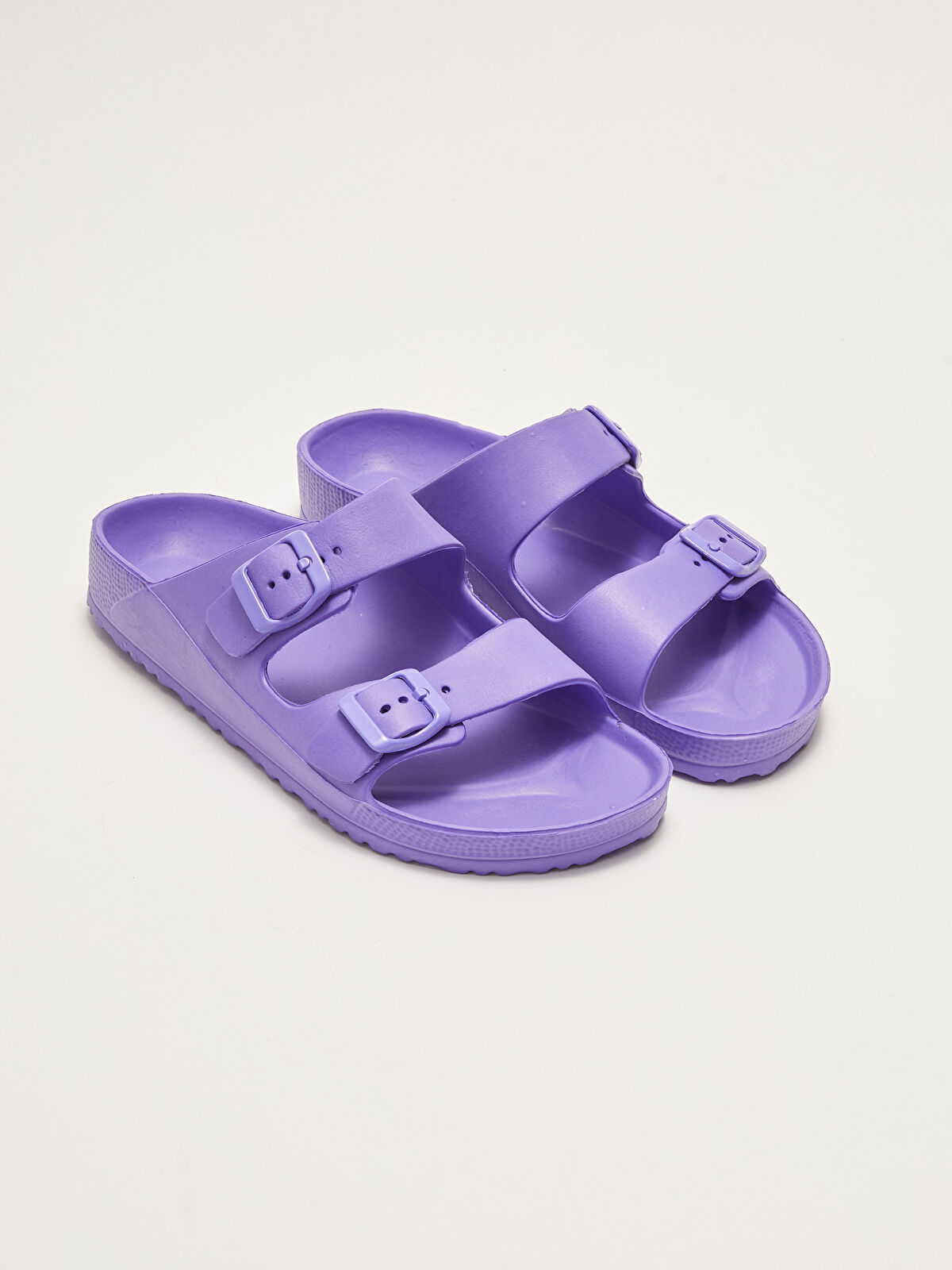 Çift Bantlı Toka Detaylı Kadın Plaj Terliği