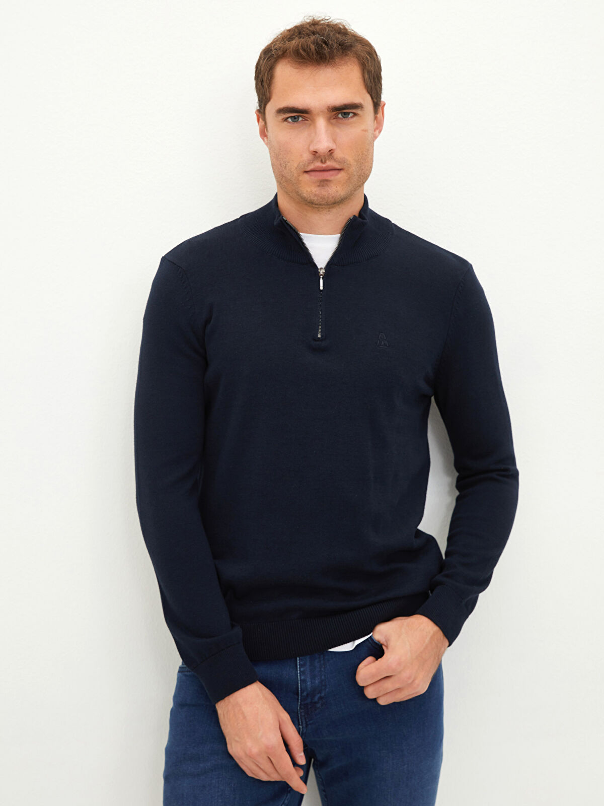 SOUTHBLUE Fermuarlı Dik Yaka Uzun Kollu Erkek Sweatshirt