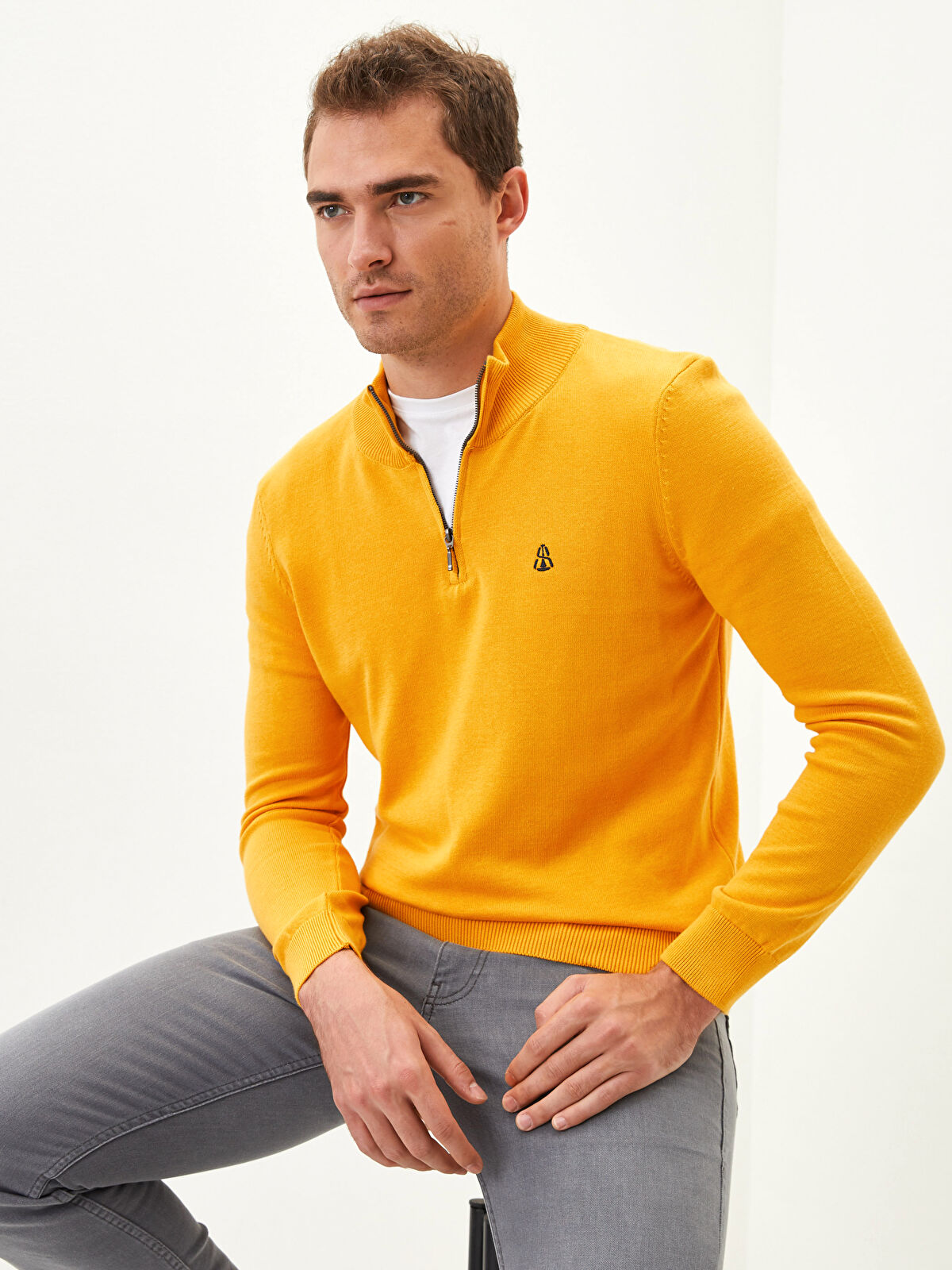 SOUTHBLUE Fermuarlı Dik Yaka Uzun Kollu Erkek Sweatshirt