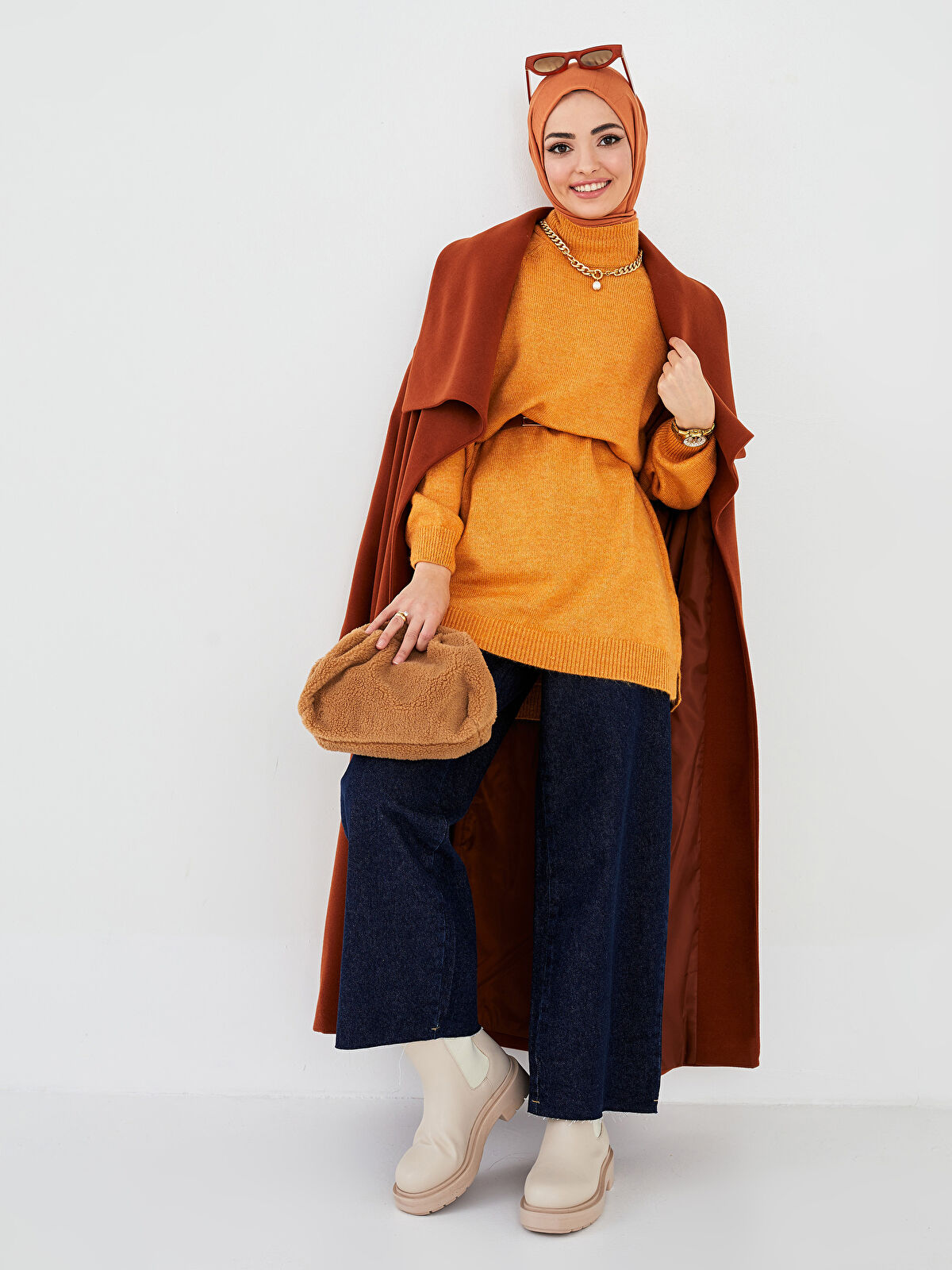 MODEST Standart Fit Geniş Paça Kadın Rodeo Jean Pantolon