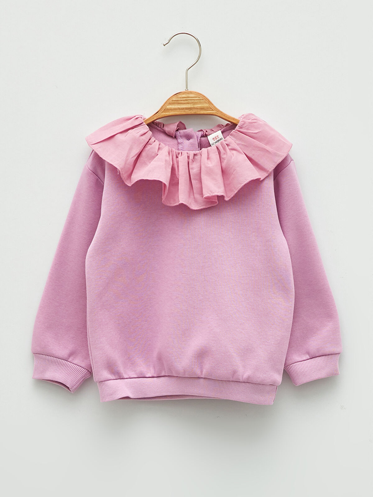 Bisiklet Yaka Uzun Kol Basic Kız Bebek Sweatshirt